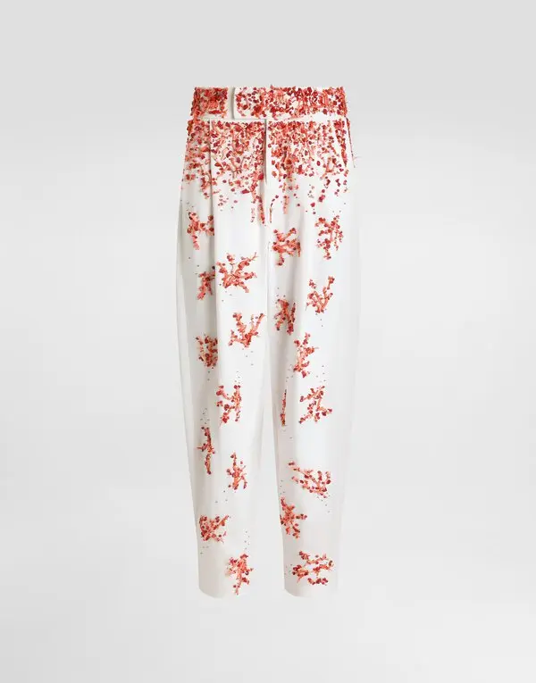 Dolce & Gabbana Cotton Twill Pants With Embroidery