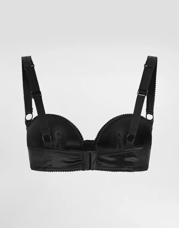 Dolce & Gabbana Satin Balconette Bra With Conical Cups