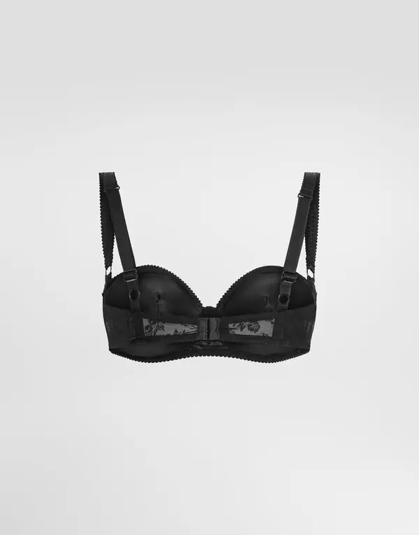 Dolce & Gabbana Lace Balconette Bra With Conical Cups