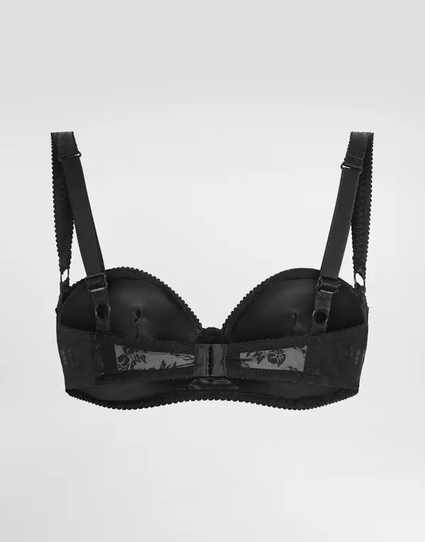 Dolce & Gabbana Lace Balconette Bra With Conical Cups