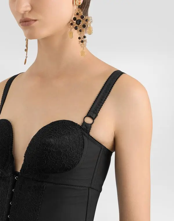 Dolce & Gabbana Lace Bodysuit With Conical Cups