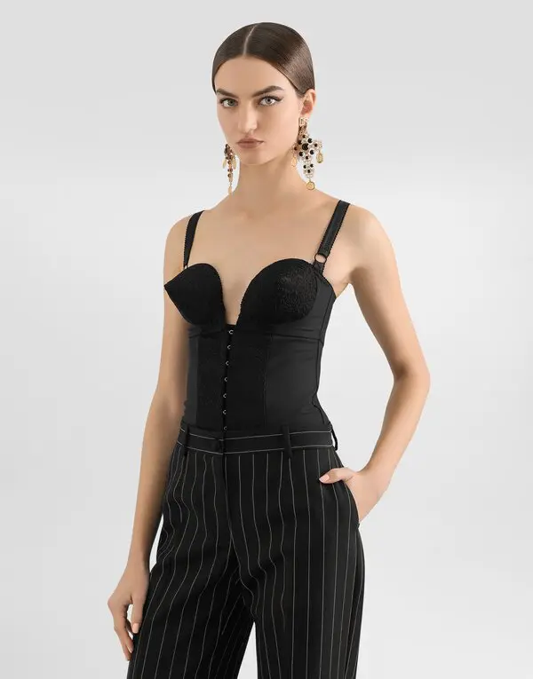 Dolce & Gabbana Lace Bodysuit With Conical Cups