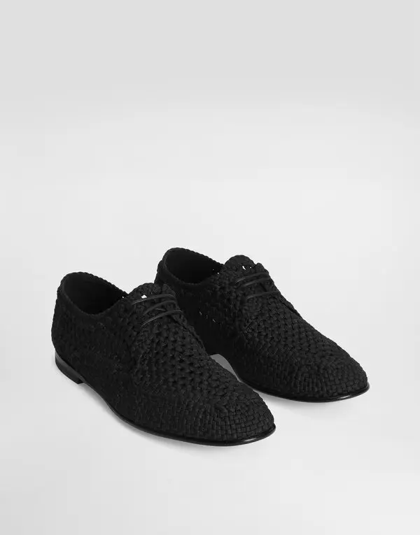 Dolce & Gabbana Woven Fabric Derby Shoes