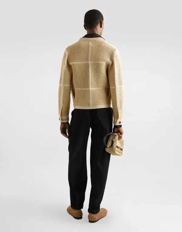Dolce & Gabbana Three-button Long-sleeved Linen Shirt - Black