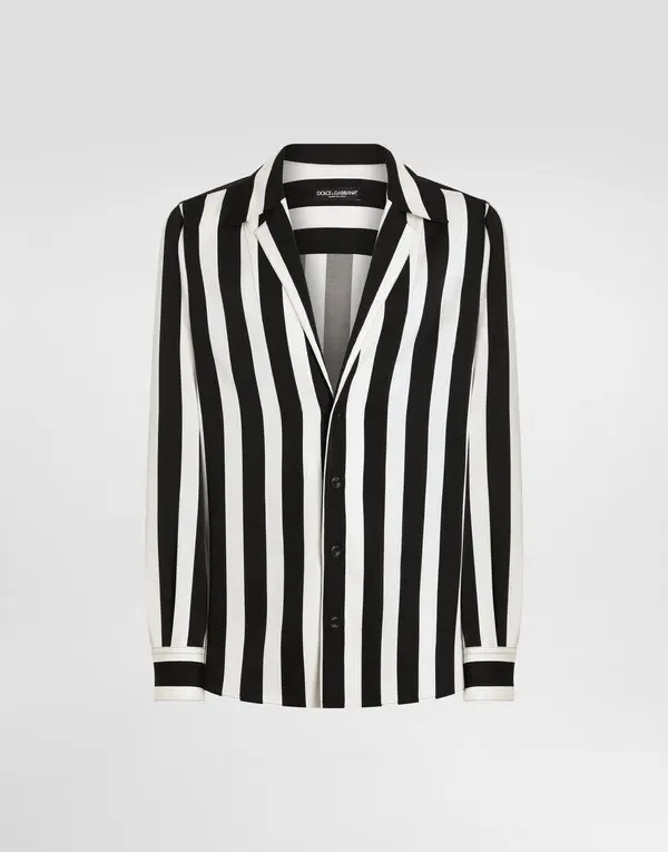 Dolce & Gabbana Long-sleeved V-neck Shirt - Multicolor