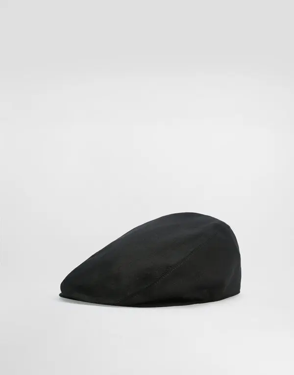 Dolce & Gabbana Linen Flat Cap - Black