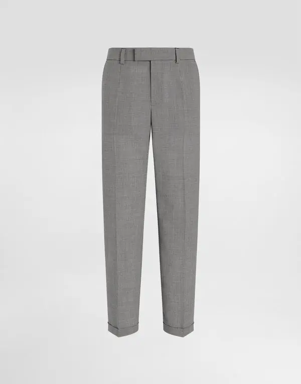 Dolce & Gabbana Tailored Houndstooth Wool Pants - Multicolor