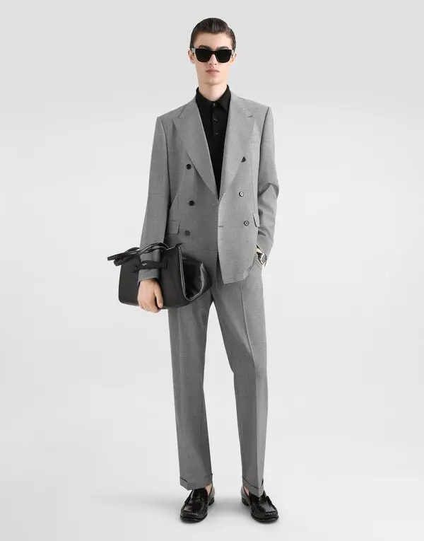 Dolce & Gabbana Tailored Houndstooth Wool Pants - Multicolor