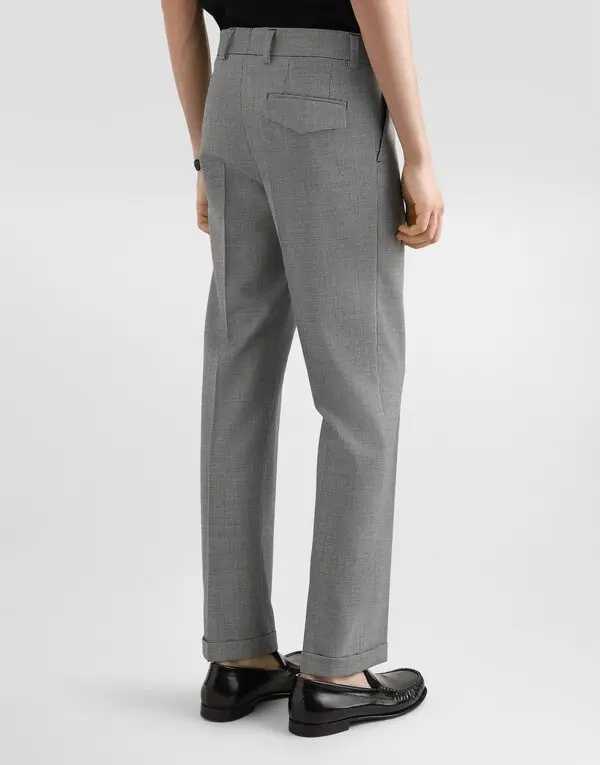 Dolce & Gabbana Tailored Houndstooth Wool Pants - Multicolor