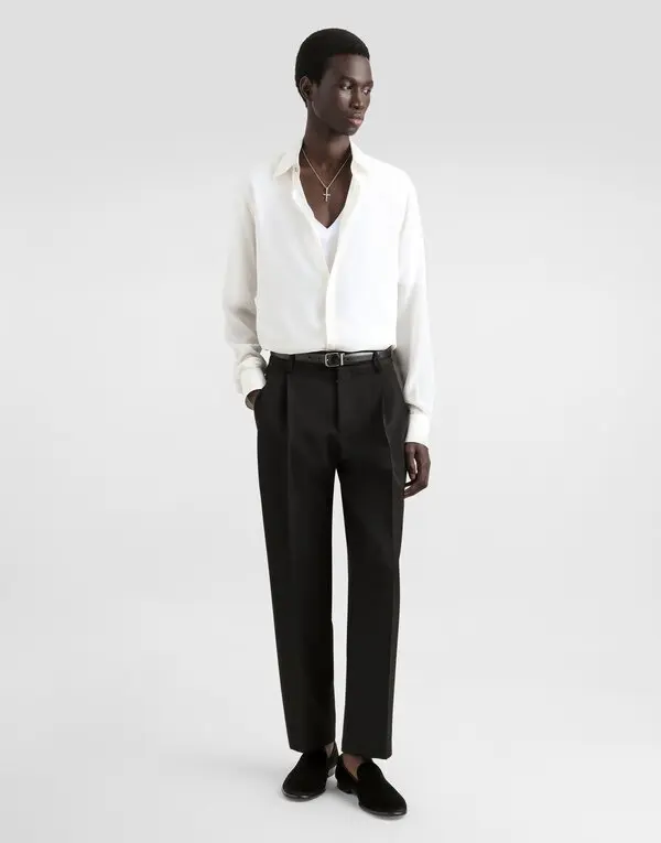 Dolce & Gabbana Tailored Wool Gabardine Pants - Black
