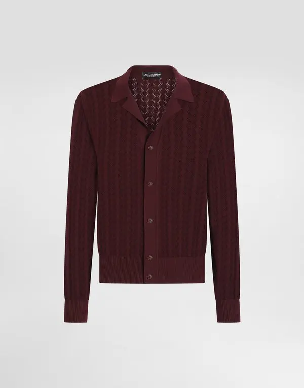 Dolce & Gabbana Cotton Openwork-knit Shirt - Multicolor
