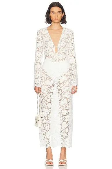 SANS FAFF Lido Lace Dress - White