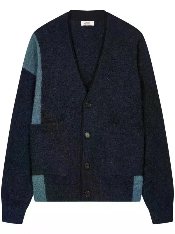STUDIO TOMBOY Colour-block Cardigan - Blue