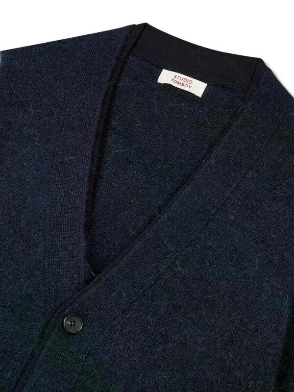 STUDIO TOMBOY Colour-block Cardigan - Blue