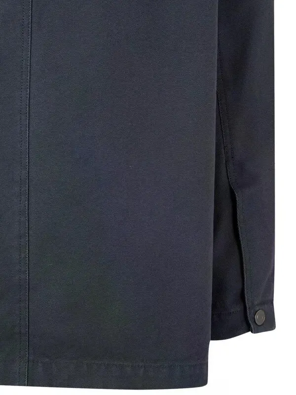 STUDIO TOMBOY Corduroy-collar Canvas Jacket - Grey