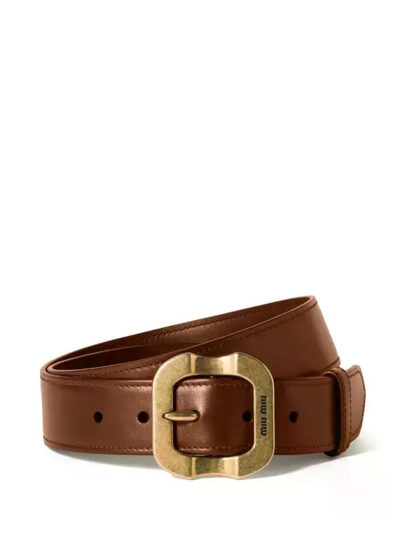 Miu Miu Leather Belt - Brown