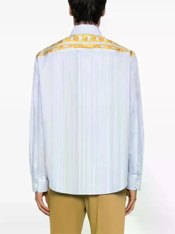 Versace Maxi Chain Striped Shirt