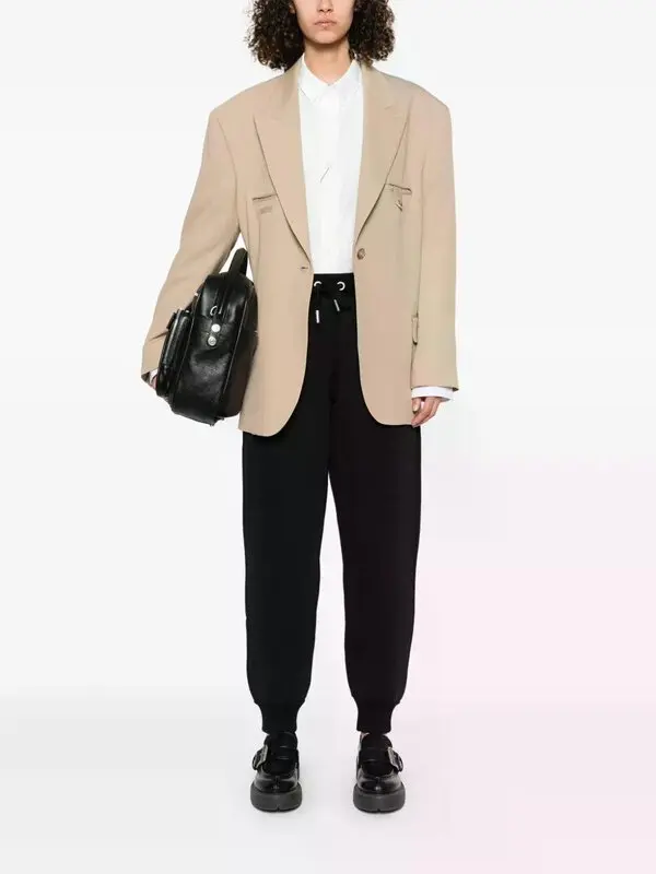 Ami De Coeur-motif Track Pants - Black