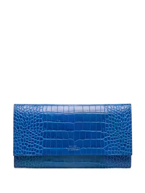 Smythson Marshall Travel Wallet - Blue