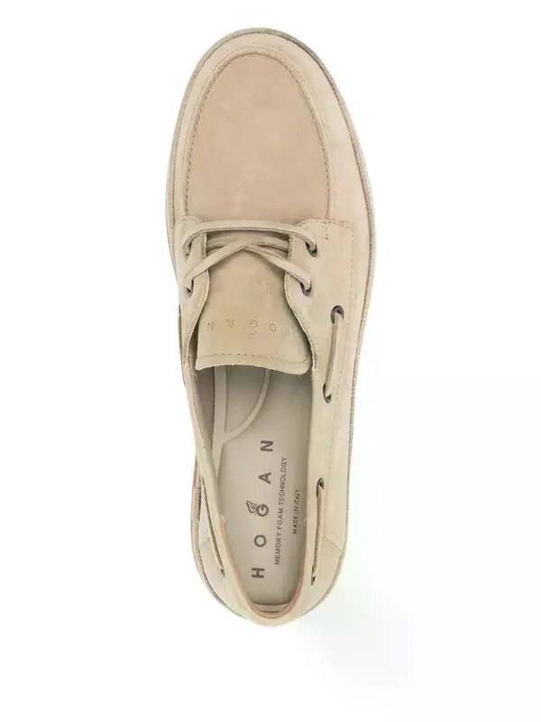Hogan H683 Boat Shoes - Neutrals