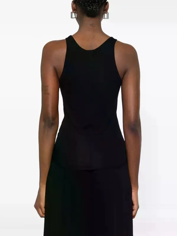 THOM KROM Fine-ribbed Tank Top - Black
