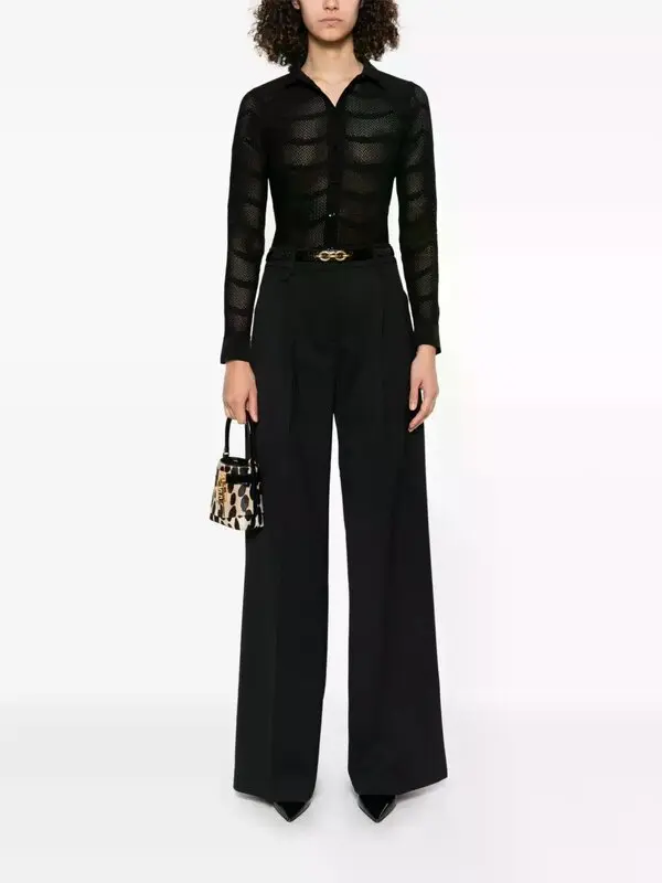 TOM FORD Open-knit Shirt - Black