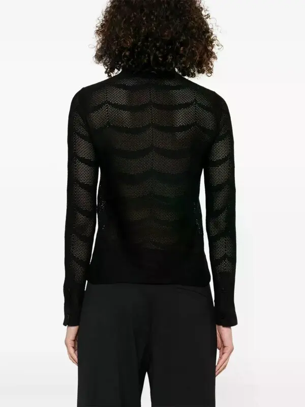 TOM FORD Open-knit Shirt - Black