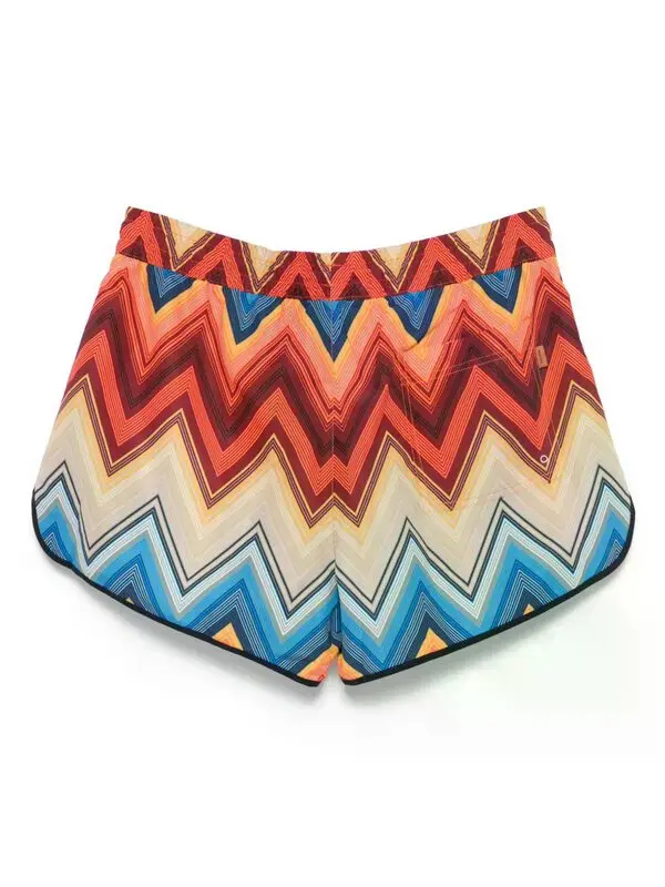 Missoni Zigzag-print Swim Shorts - Orange