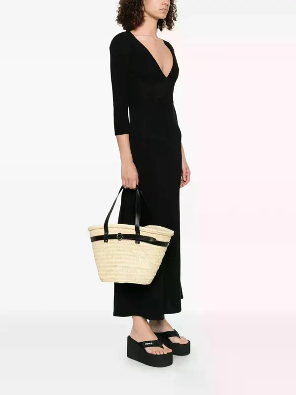 Coperni Logo-plaque Bucket Bag - Neutrals