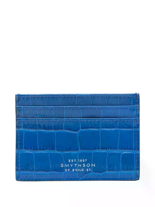 Smythson Mara Flat Cardholder - Blue