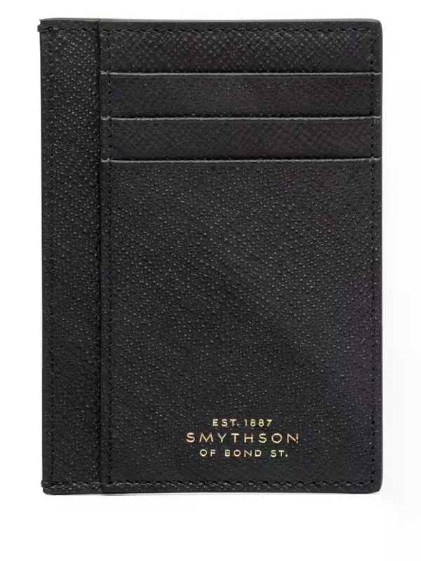 Smythson Large Flat Cardholder - Blue