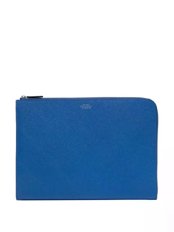 Smythson Small Laptop Case - Blue