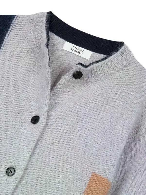 STUDIO TOMBOY Colour-block Cardigan - Grey