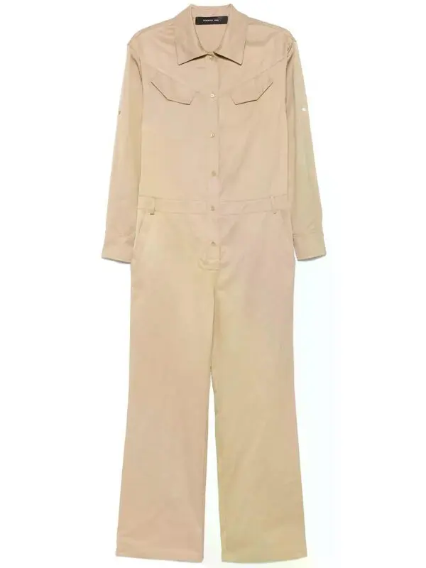 Federica Tosi Twill Jumpsuit - Neutrals