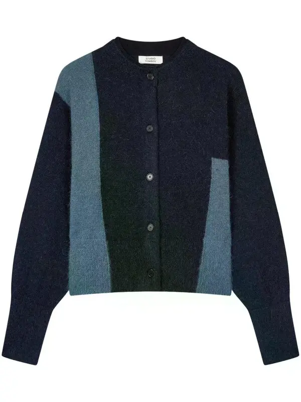 STUDIO TOMBOY Colour-block Cardigan - Blue