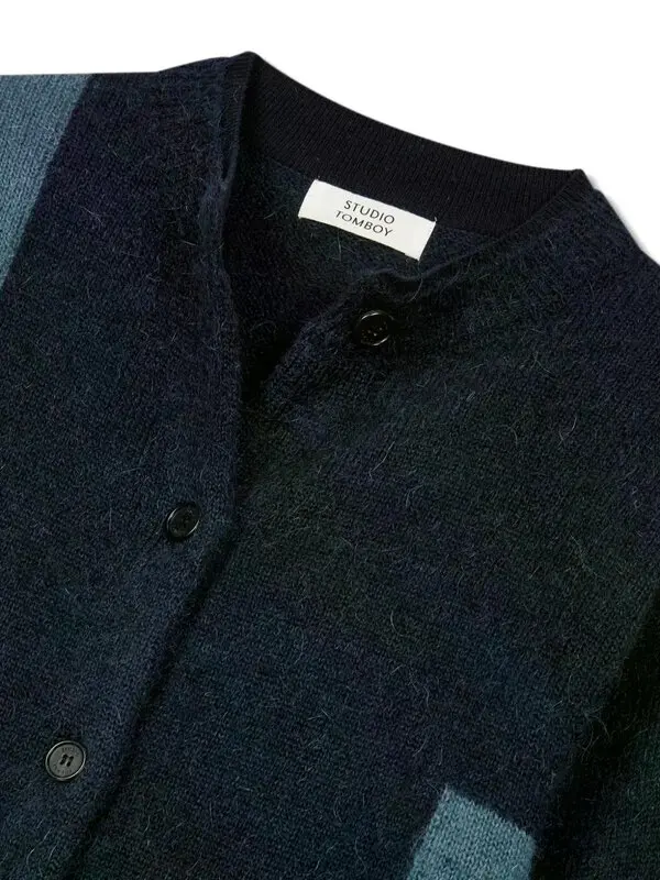 STUDIO TOMBOY Colour-block Cardigan - Blue