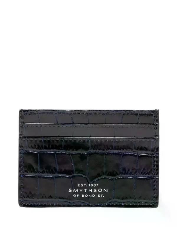 Smythson Mara Flat Cardholder - Blue