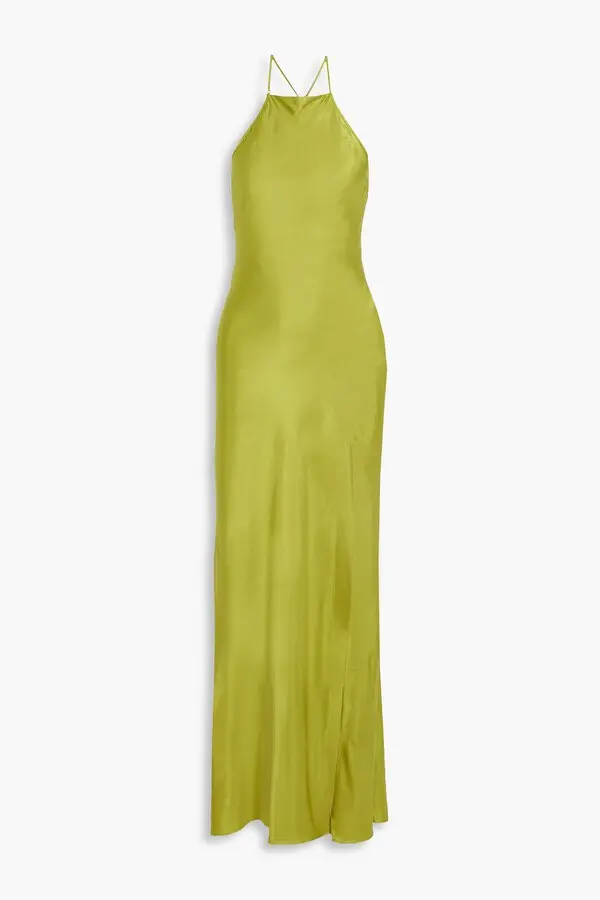 Bec & Bridge Teresa Cutout Satintwill Maxi Dress In Lime Green - 80% Off |  Editorialist