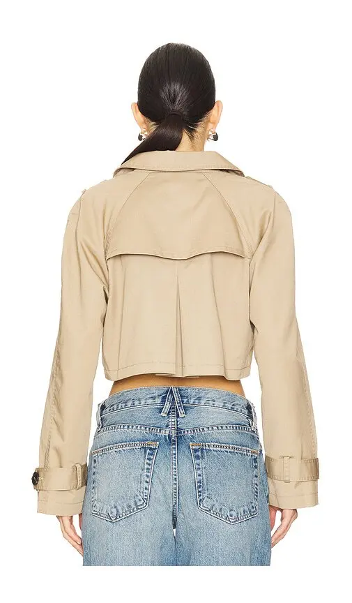MORE TO COME Marja Cropped Trench - Beige