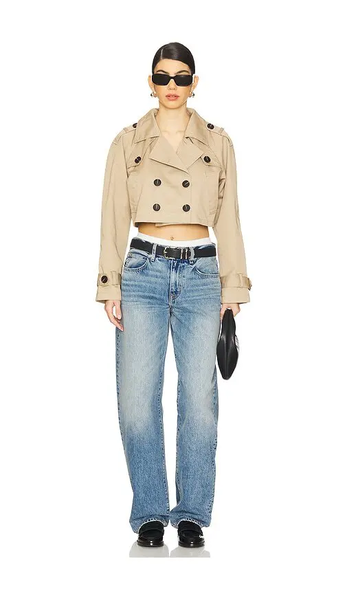 MORE TO COME Marja Cropped Trench - Beige