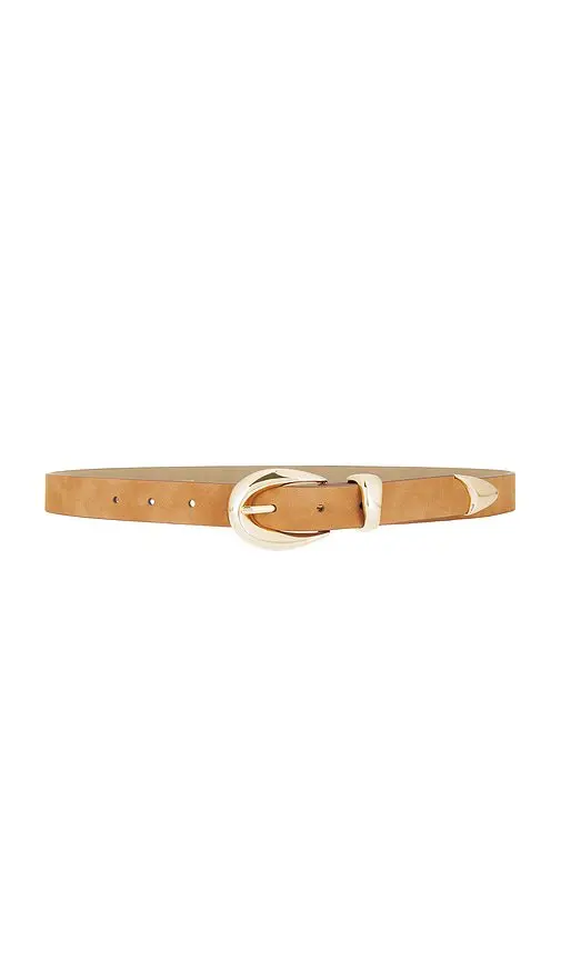 PETIT MOMENTS Marisa Belt - Brown Suede & Gold