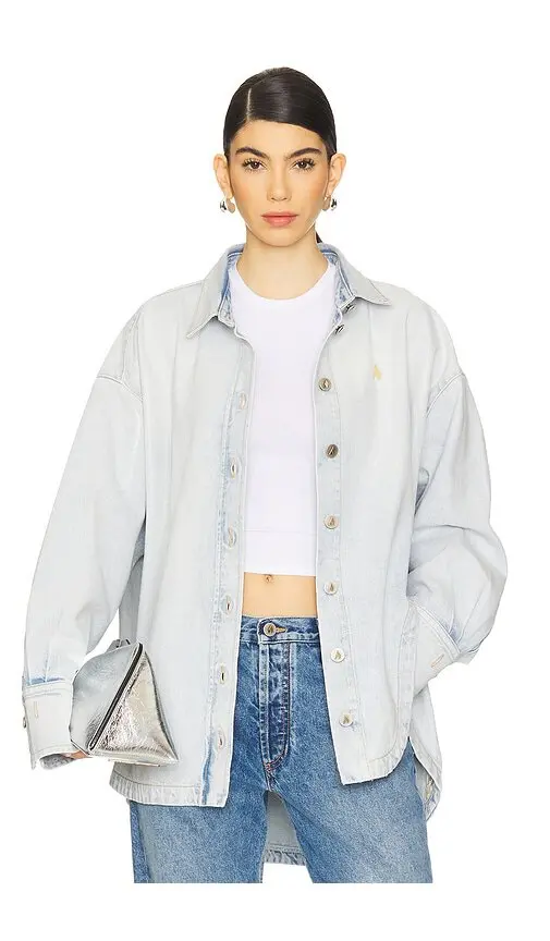 Attico Denim Blouson Top