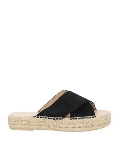 Manebí Suede Espadrille Sandals - Black