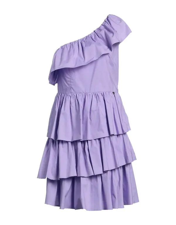 Liu Jo One-shoulder Tiered Mini Dress - Lilac