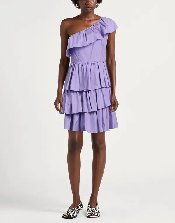 Liu Jo Mini One-shoulder Tiered Dress - Purple