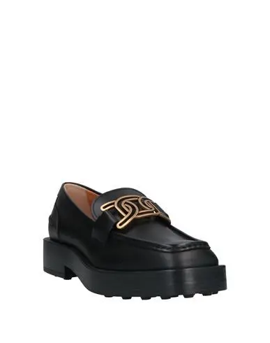 TOD'S Leather Loafers With Appliqués - Black