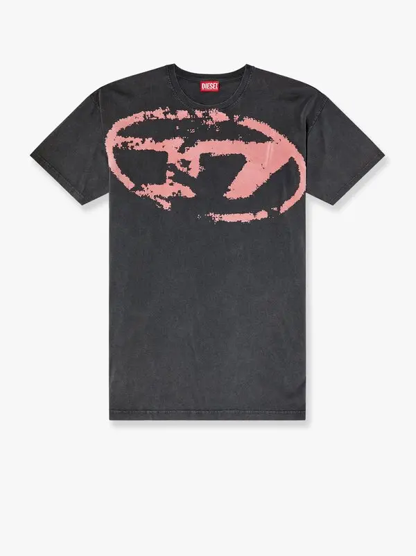 DIESEL® Tboxt Tshirt With Distressed Effect - Grey