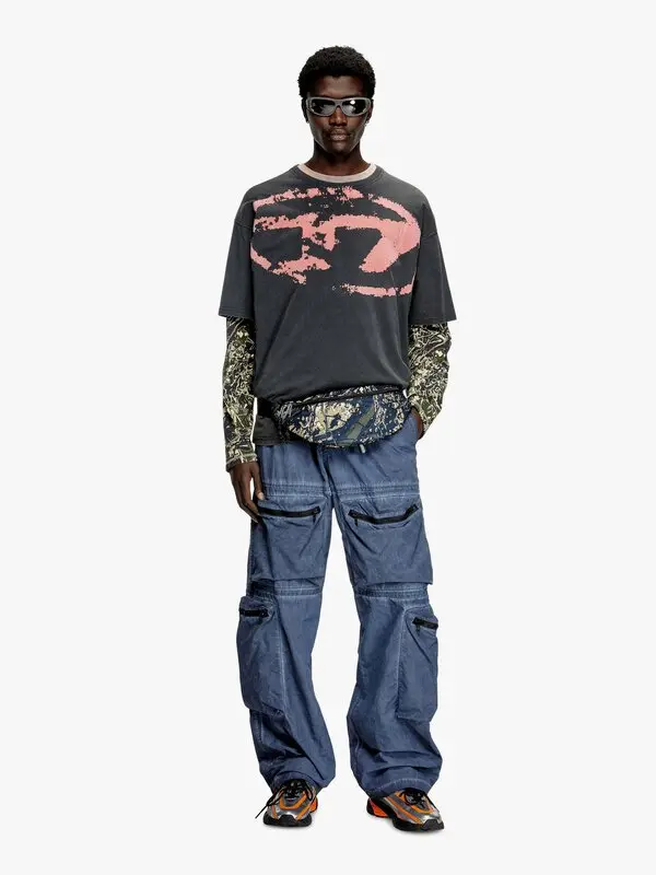 DIESEL® Tboxt Tshirt With Distressed Effect