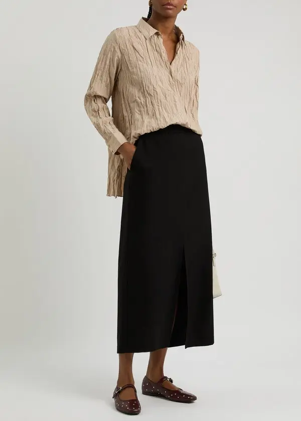 Eileen Fisher Stretch-crepe Midi Skirt