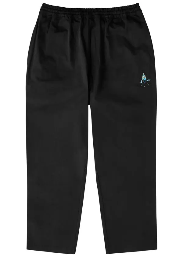 HARVEY NICHOLS Skate Tapered-leg Cotton Trousers - Black